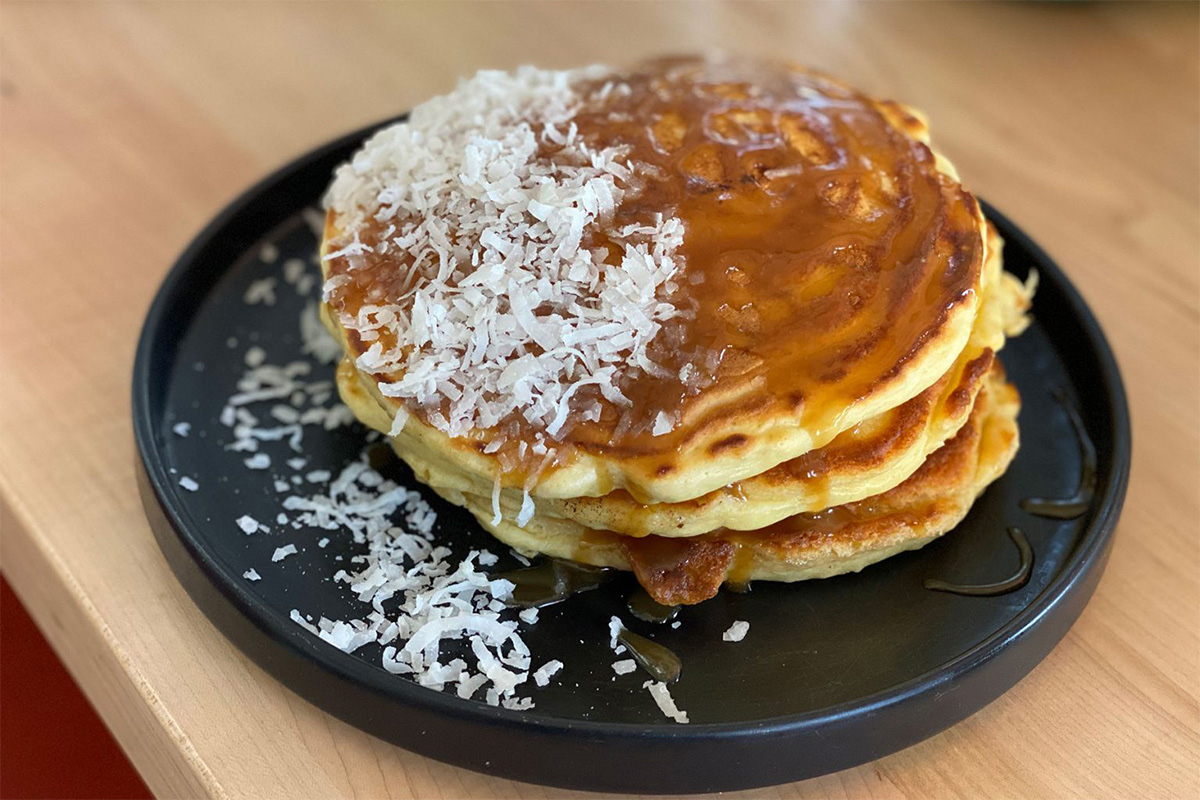 Make Goosefeather’s Roasted Pineapple Coconut Pancakes