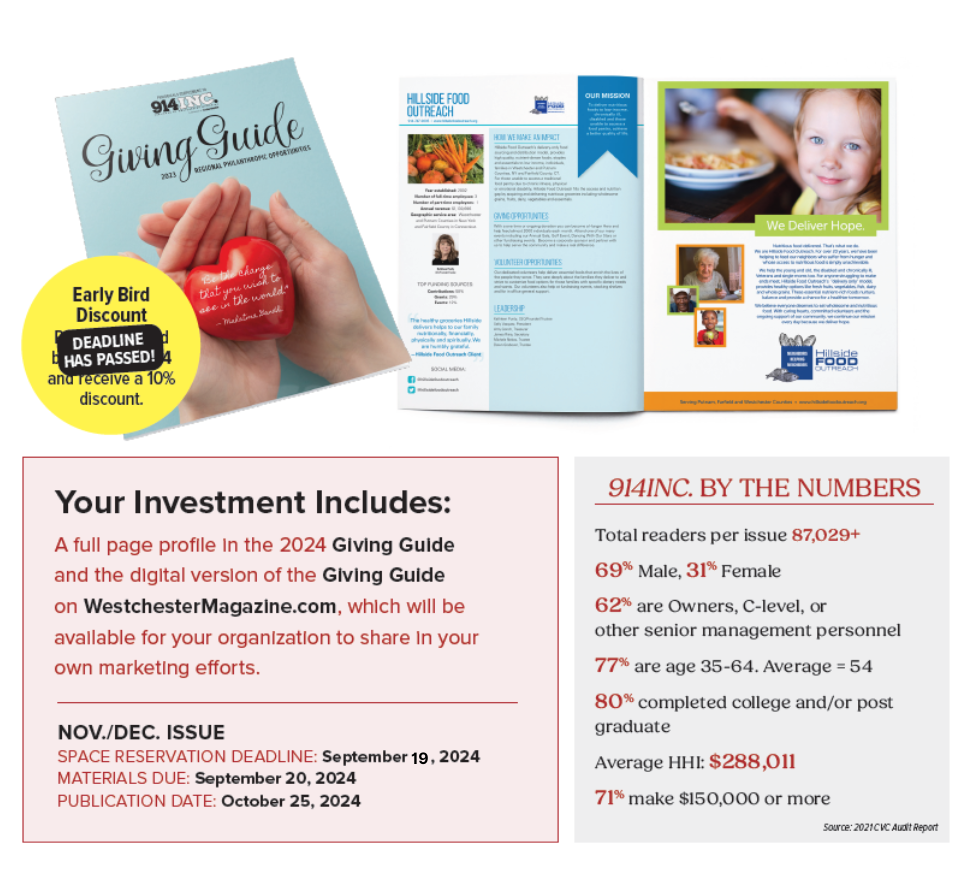 Giving Guide 2024 - Westchester Magazine